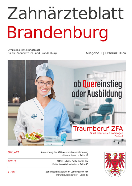 Zahnärzteblatt Brandenburg | Startseite